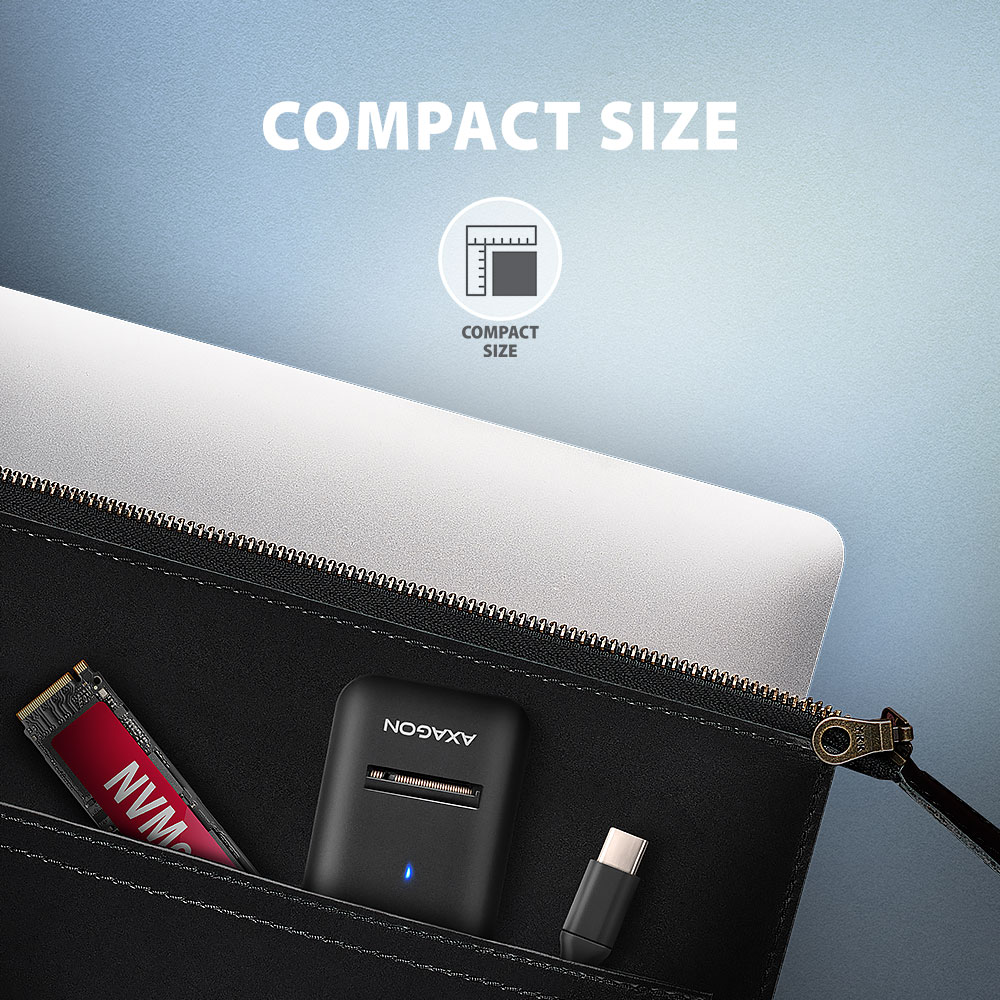 ADM2-CM USB-C 10Gbps - M.2 NVMe & SATA SSD Adapter | Axagon