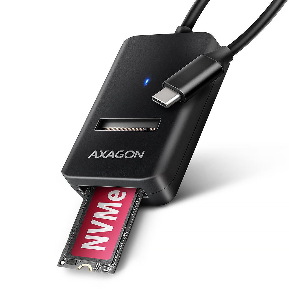 ADM2-CM USB-C 10Gbps - M.2 NVMe & SATA SSD Adapter | Axagon